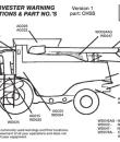 Combine Harvester (Header) Safety Sheet | Safety Stickers | Safety Decals