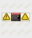 Warning Look Up And Live Decal | Safety Stickers | Safety Decals