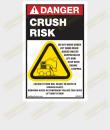 Warning Crush Risk - Lift Arms When Raised Decal | Safety Stickers ...