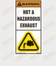 Warning Hazardous Exhaust Decal | Safety Stickers | Safety Decals