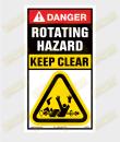 Warning Keep Clear Rotating Hazard (Auger Warning) Decal | Safety ...