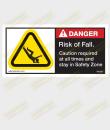 Warning Risk Of Fall Decal | Safety Stickers | Safety Decals