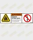 Warning Observe Lifting Limits Decal | Safety Stickers | Safety Decals